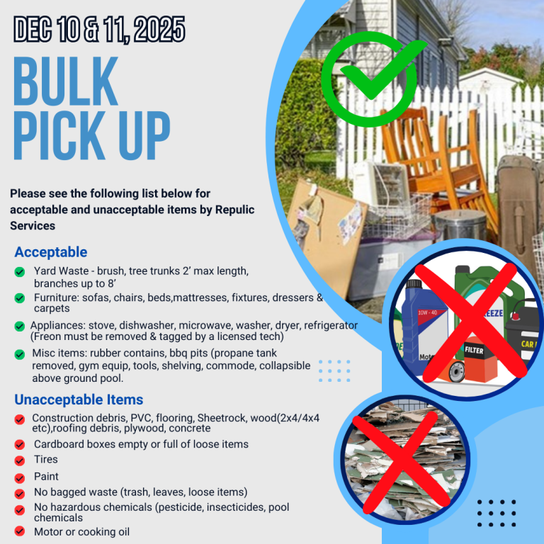 December Bulk Pickup - City of Gregory TX