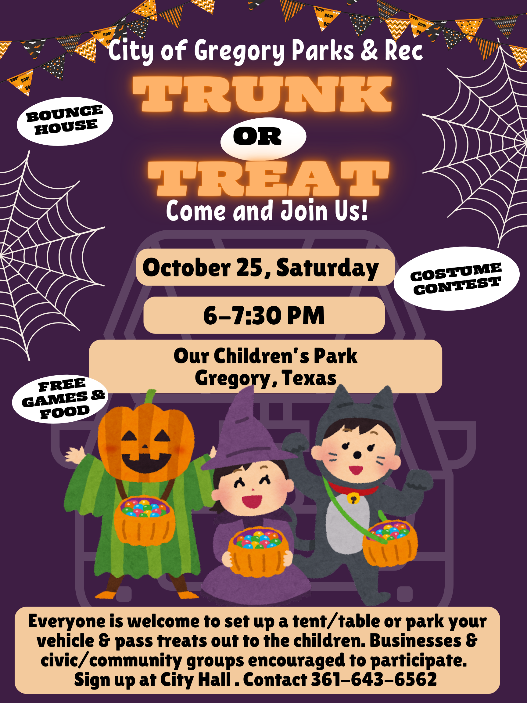 City of Gregory Annual Trunk or Treat - City of Gregory TX